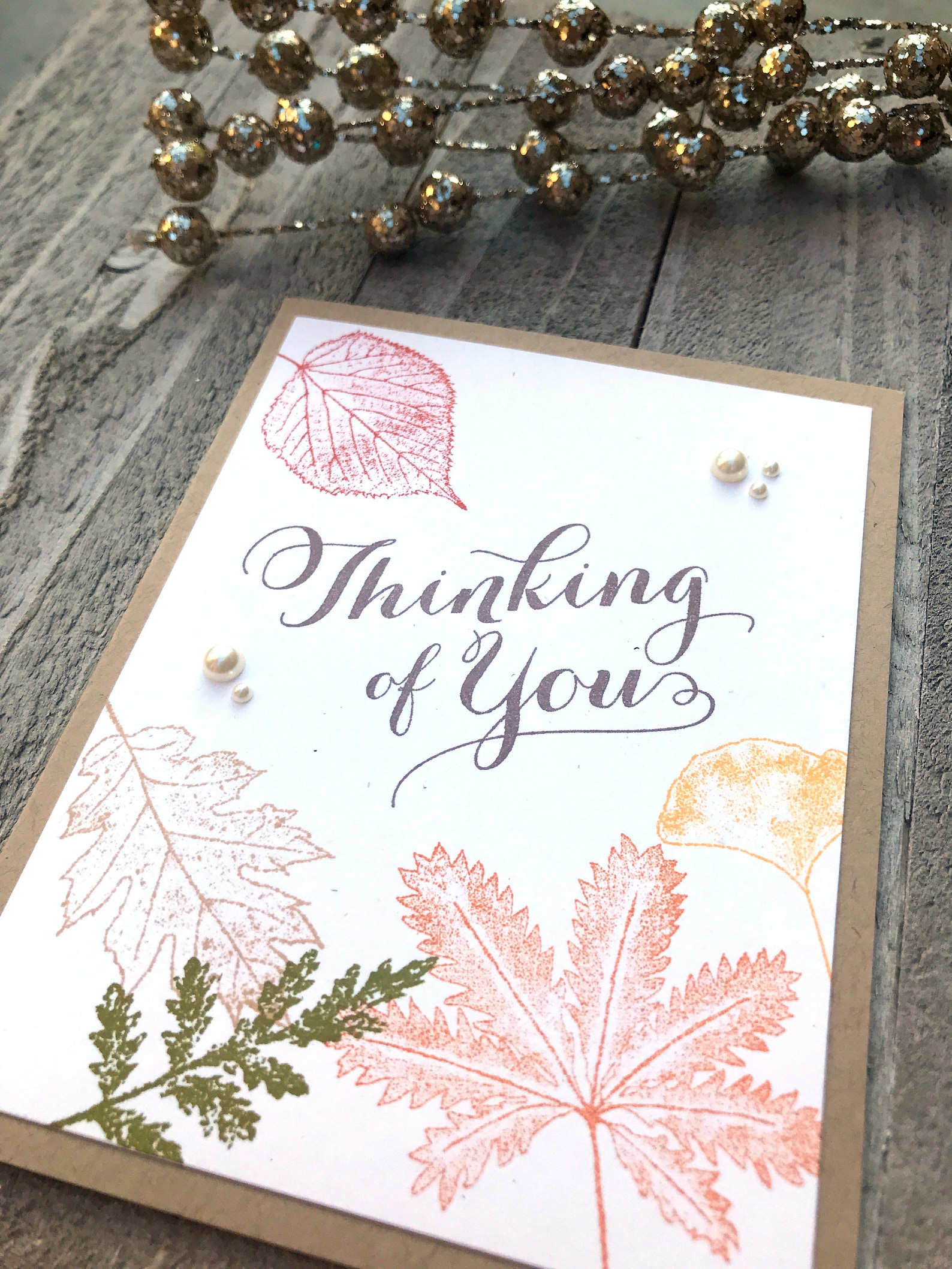 Fall Thinking of You Card - Autumn Card - Fall Leaves Card - Fall Hello ...