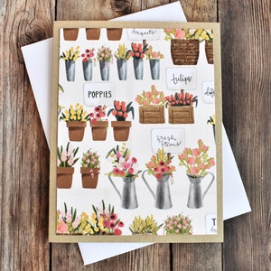 Handmade Market Garden Stationary Set - Blank Floral Note Cards ...