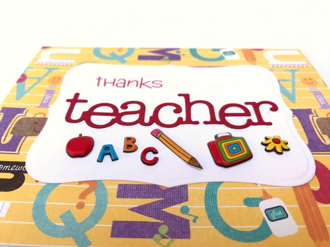 Thank You Teacher Card Back to School Card Teacher Gift - Etsy
