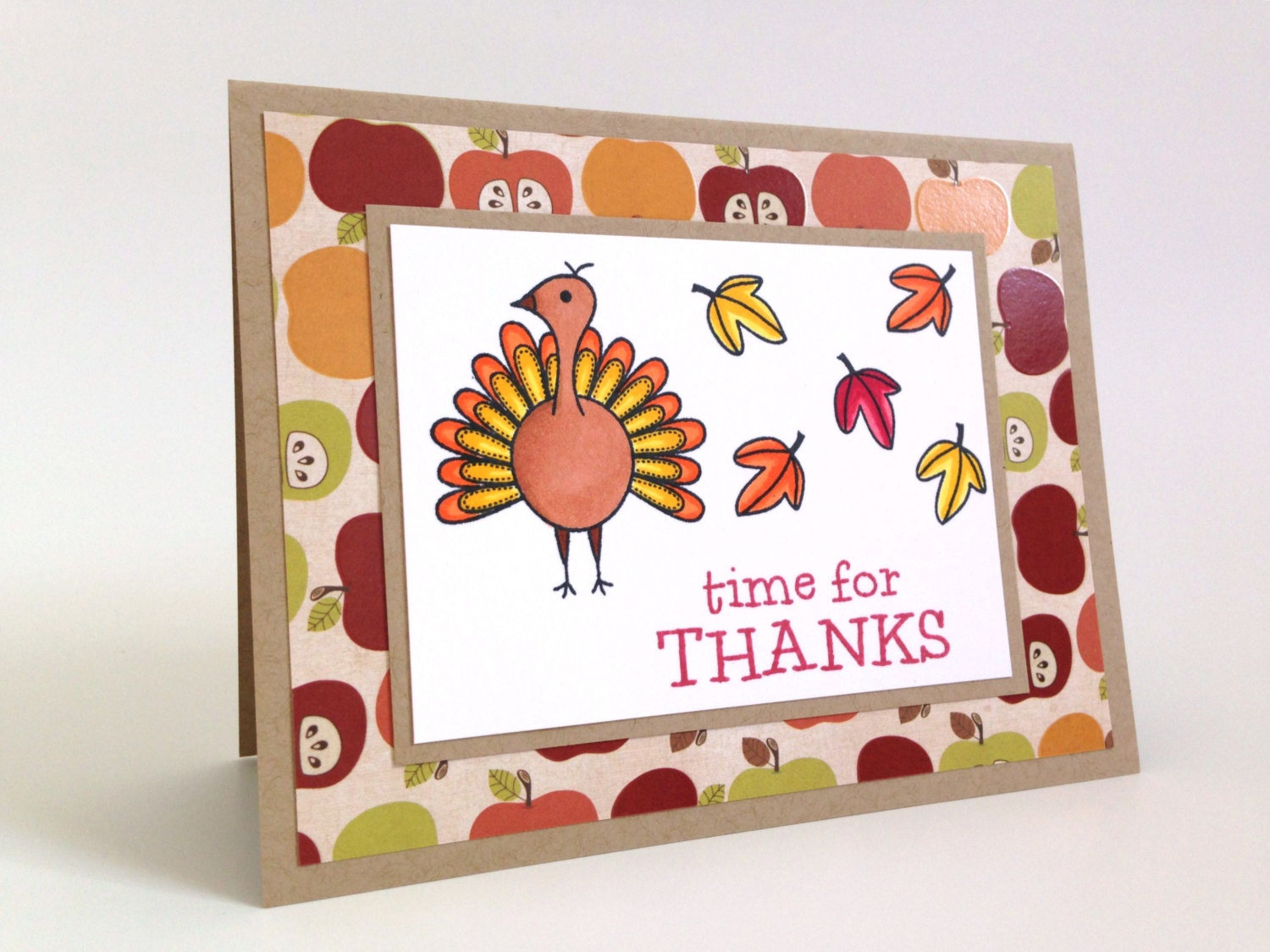 Turkey Card Happy Thanksgiving Card Fall Thank You Card - Etsy