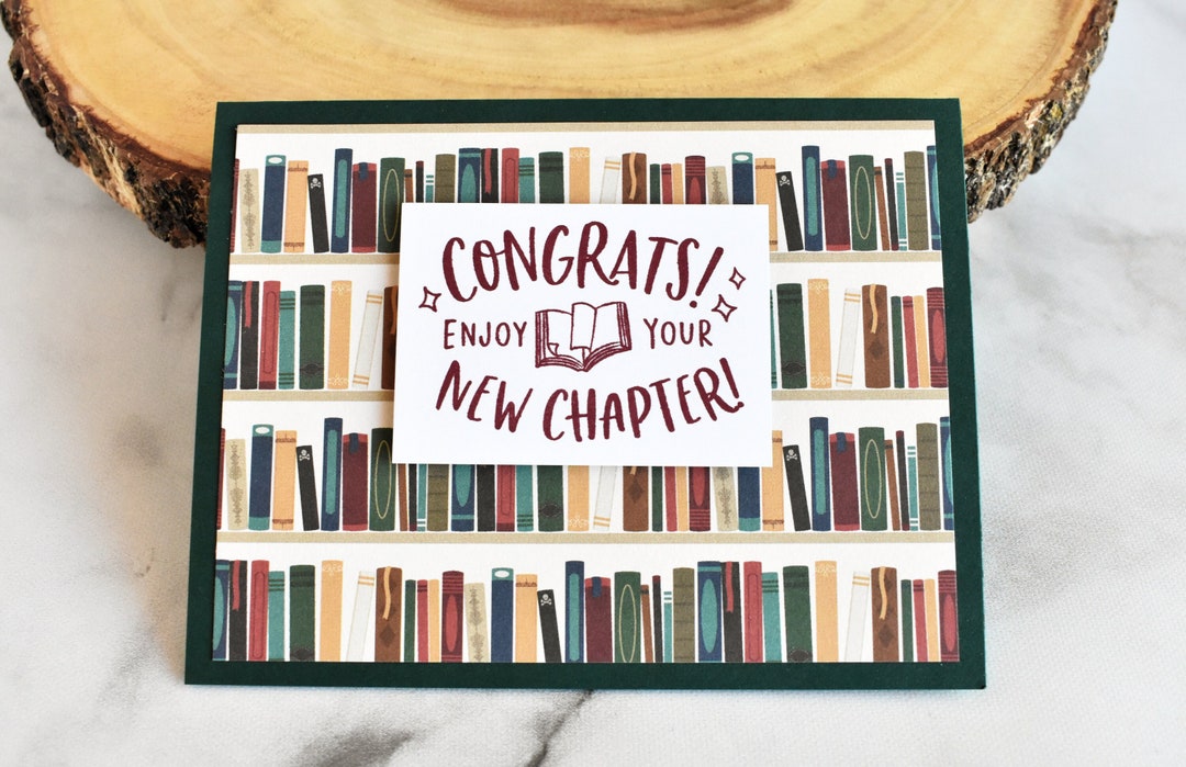 Graduation Card Happy New Job Card Book Lover Housewarming Card ...
