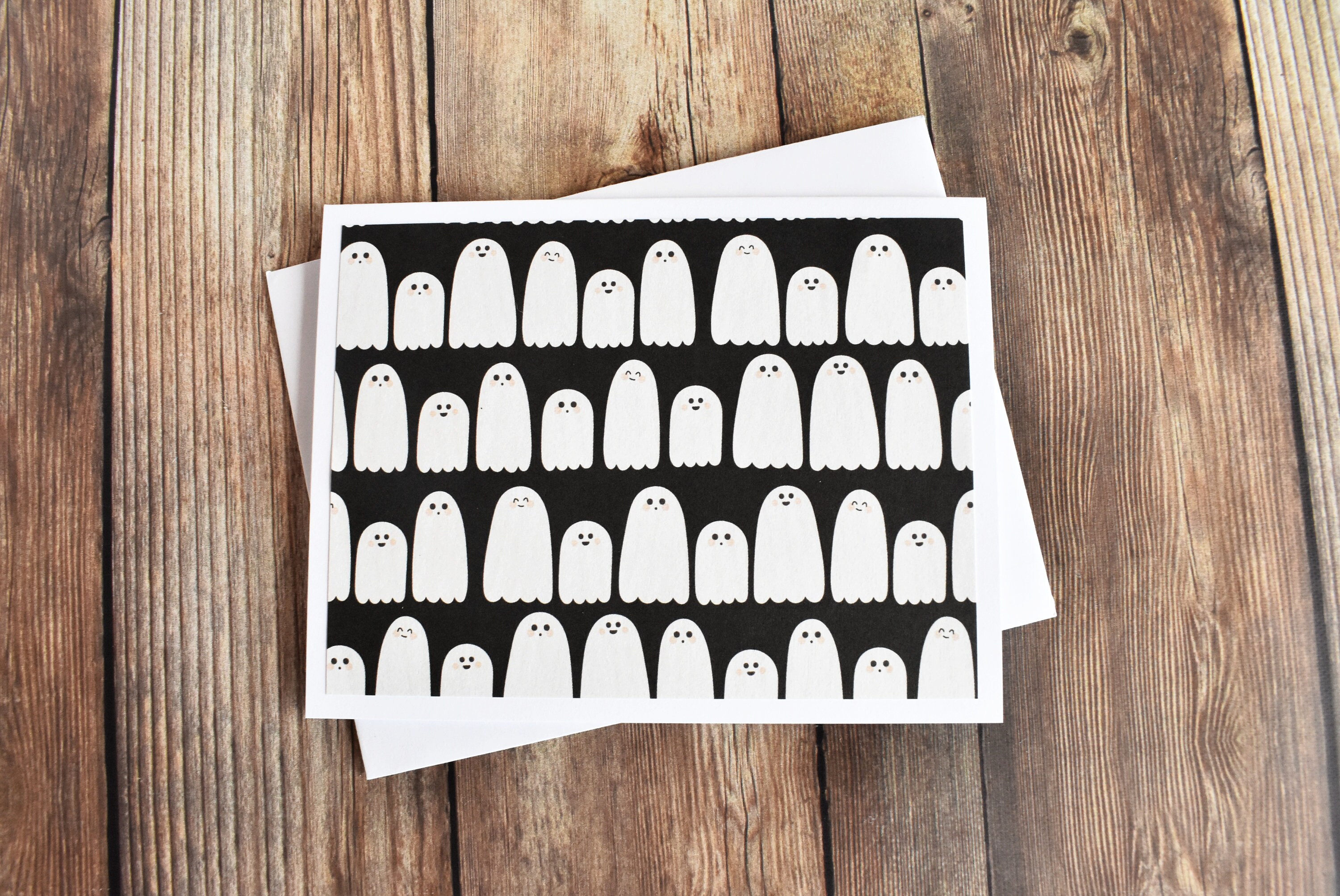 Rustic Halloween Note Cards Modern Halloween Greeting Cards Handmade ...