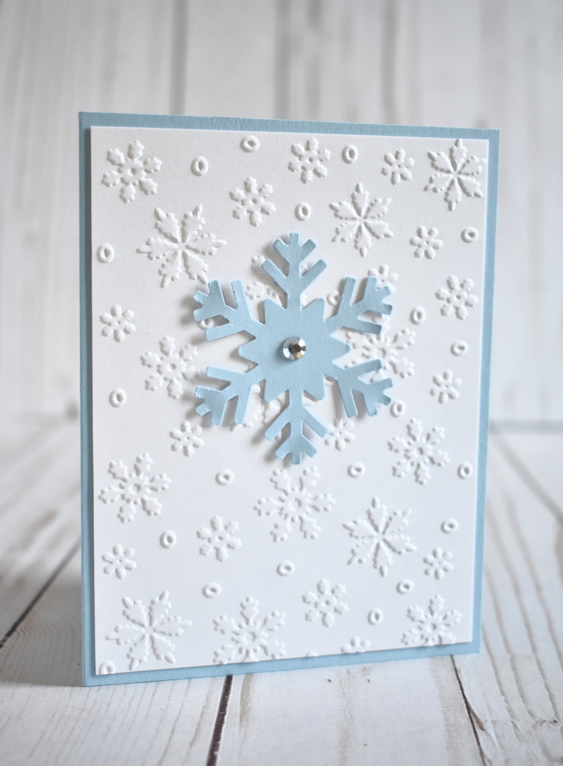 Snowflake Card Set Boxed Holiday Cards Embossed Christmas - Etsy