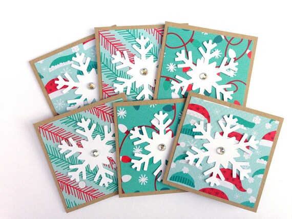 Mini Christmas Cards Mini Holiday Cards Tiny Christmas - Etsy