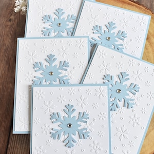 Snowflake Card Set - Boxed Holiday Cards - Embossed Christmas Card Set ...
