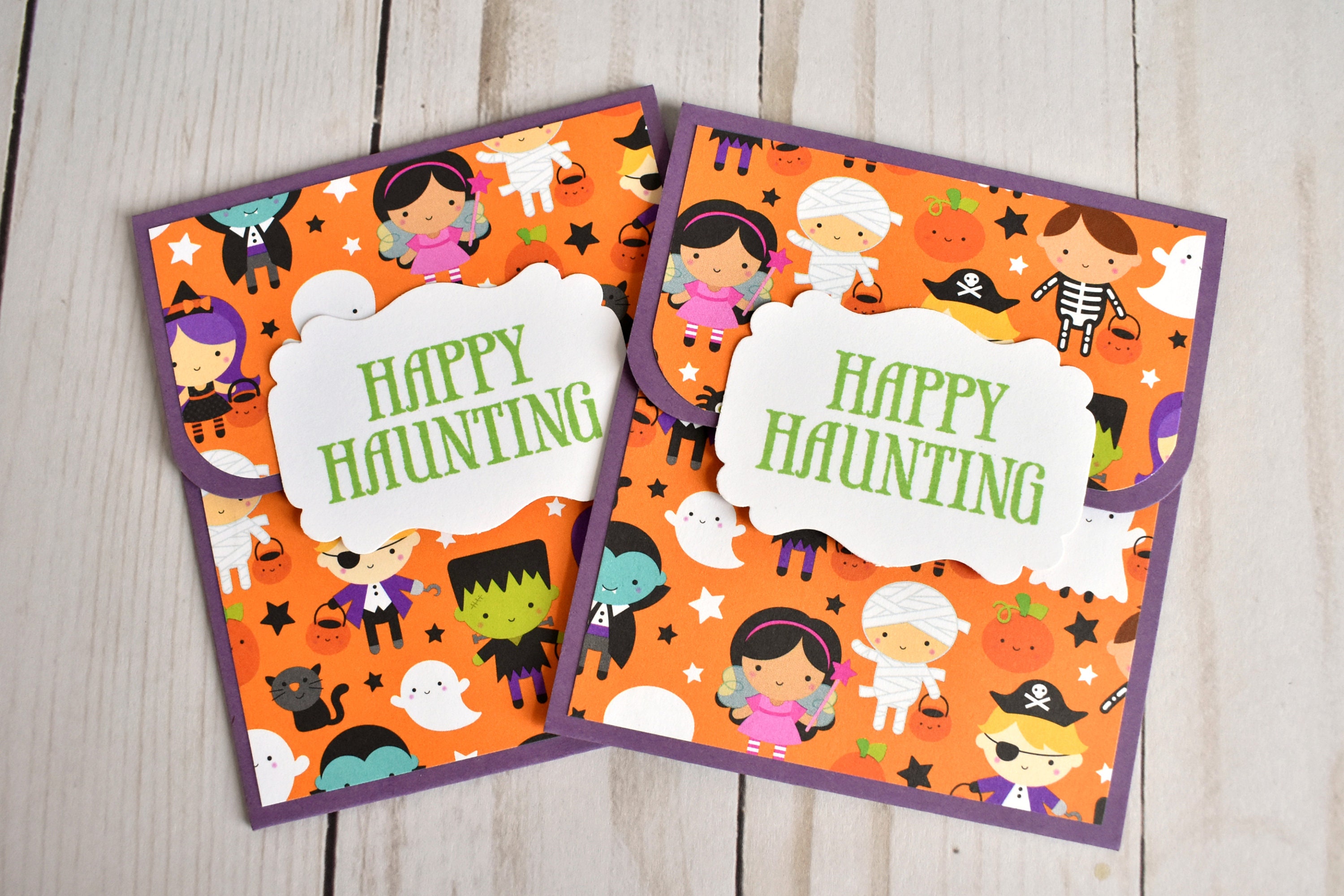 Halloween Gift Card Holder Handmade Paper Halloween Money Card ...