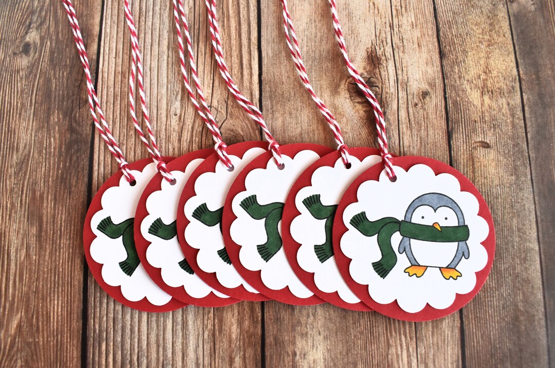 Handmade Penguin Christmas Gift Tags – Holiday Present Hang Tags - Etsy