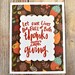 Handstamped Thanksgiving Greeting Card Handmade Autumn Card for Parents ...