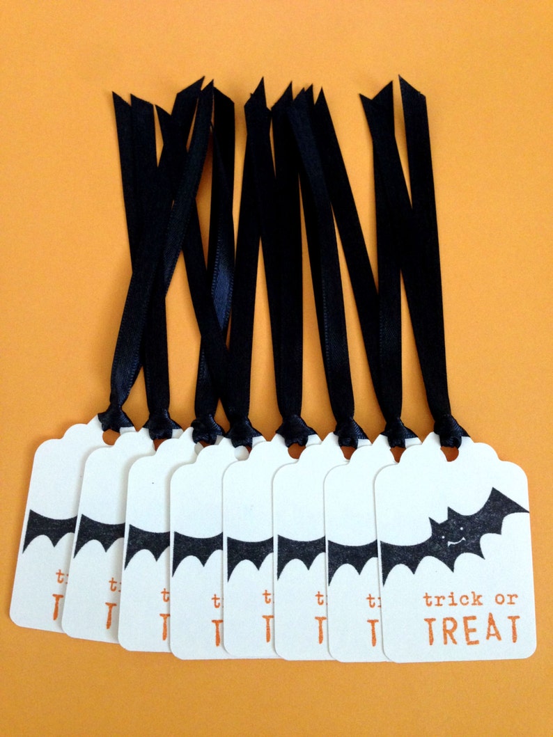 Bat Halloween Tags - Halloween Gift Tags - Trick or Treat Tags ...