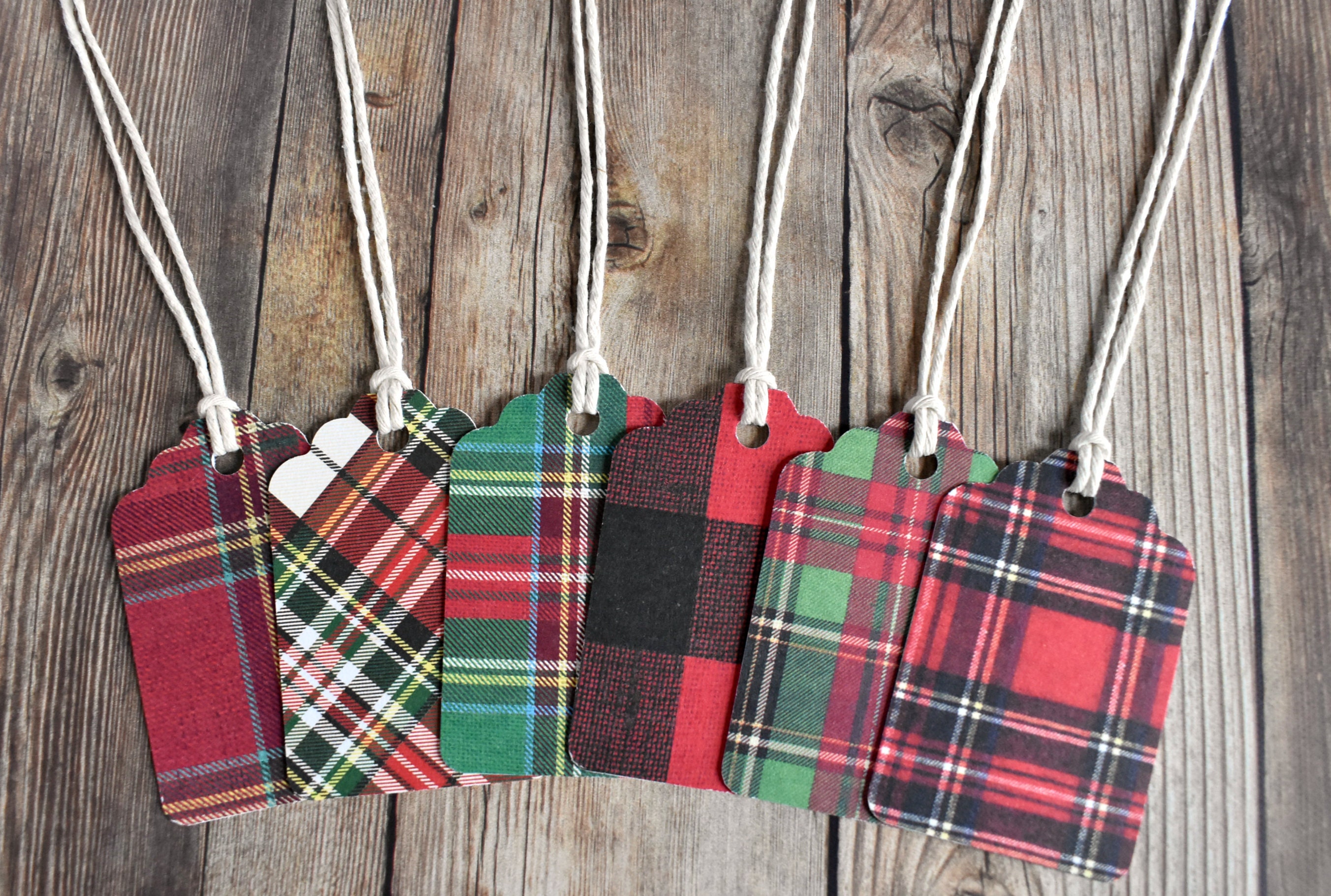 Buffalo Plaid Christmas Gift Tags Buffalo Check Christmas - Etsy