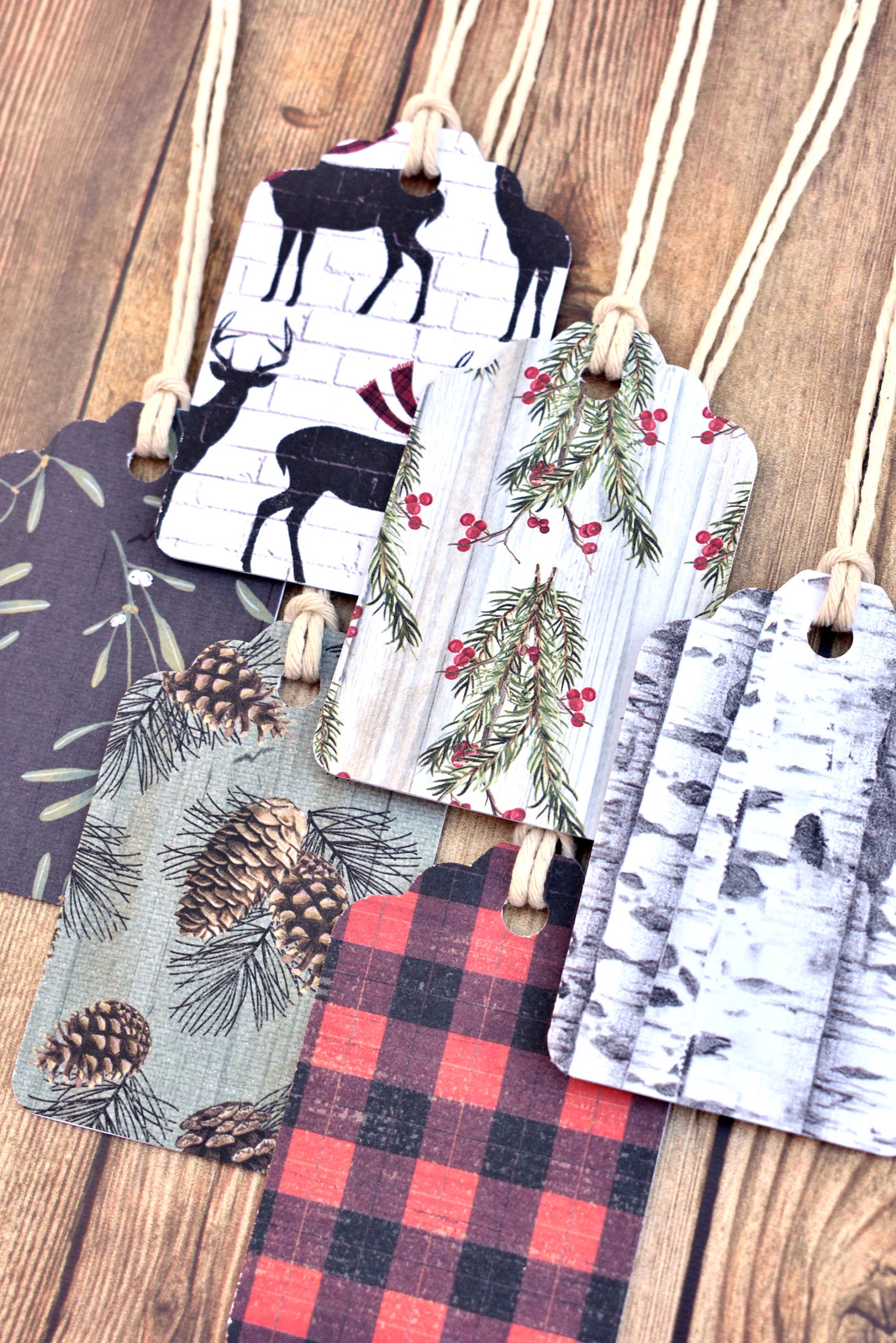 Rustic Christmas Gift Tags Handmade Christmas Tag Set - Etsy