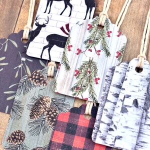 Rustic Christmas Gift Tags - Handmade Christmas Tag Set - Rustic ...