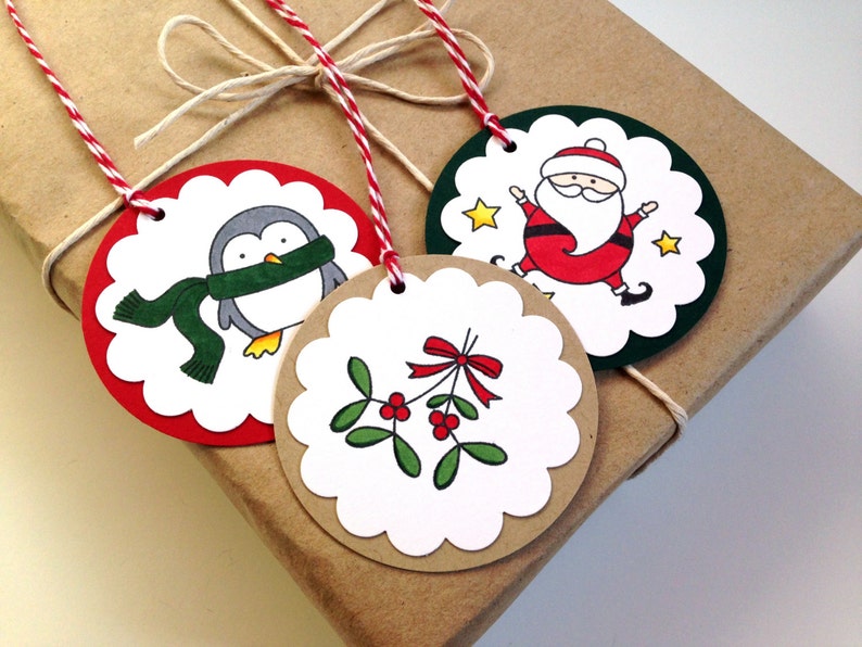 Christmas Tag Set Variety Christmas Gift Tags Holiday Gift | Etsy