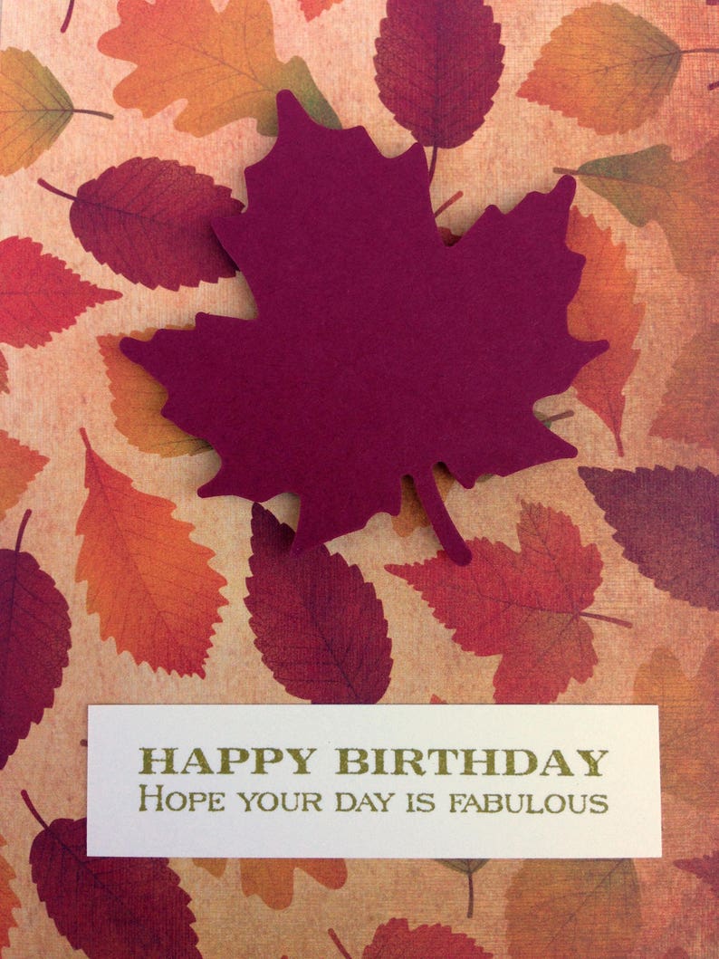 Fall Birthday Card Birthday Card for Mom Happy Birthday | Etsy