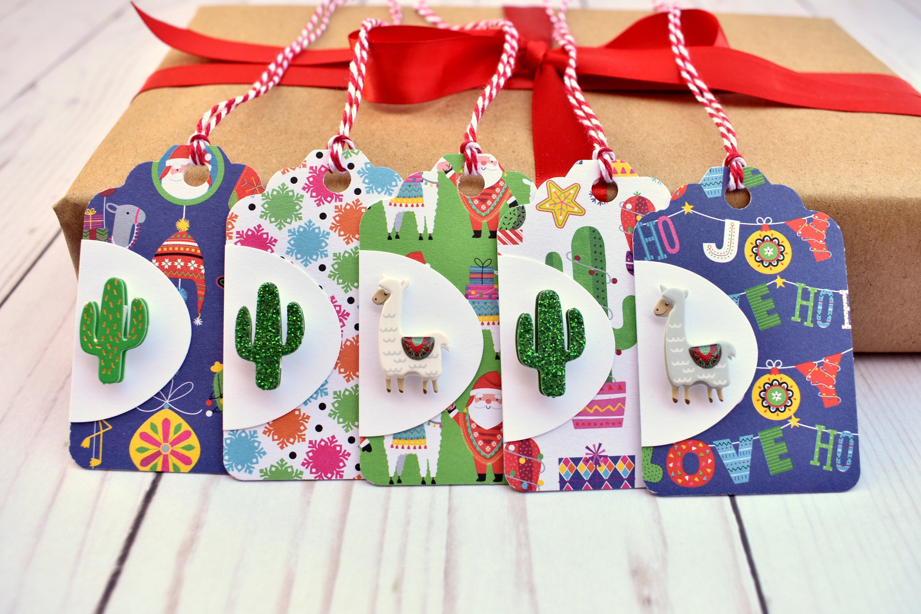 Modern Cactus Llama 3D Christmas Gift Tags Cute Handmade - Etsy