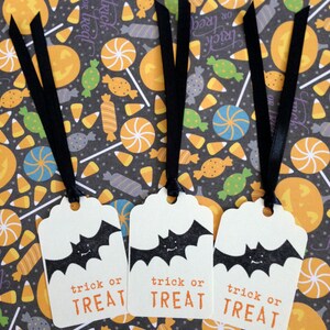 Bat Halloween Tags - Halloween Gift Tags - Trick or Treat Tags ...