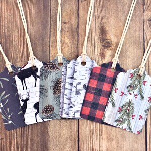 Rustic Christmas Gift Tags - Handmade Christmas Tag Set - Rustic ...