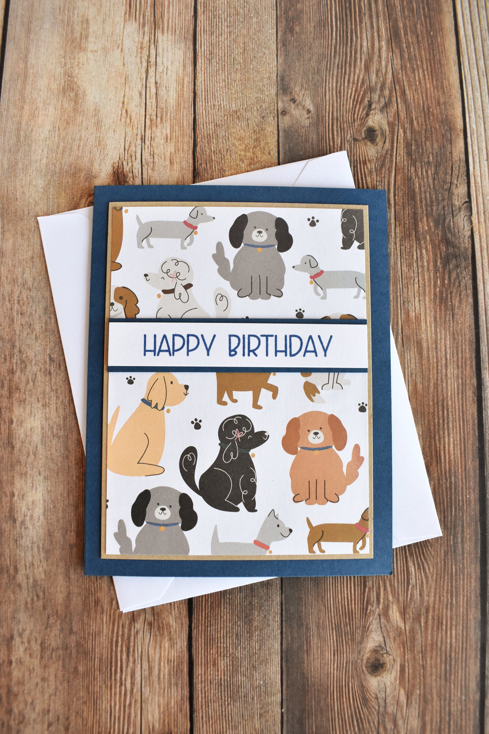 Dog Birthday Card Handmade Puppy Birthday Card Dog Lover - Etsy