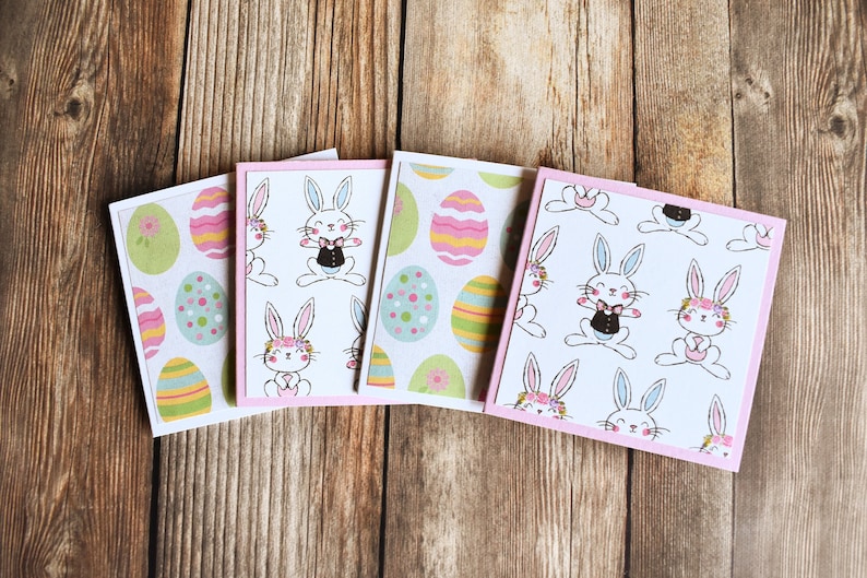 Mini Easter Note Cards Easter Bunny Cards Easter Basket Gifts for Kids ...