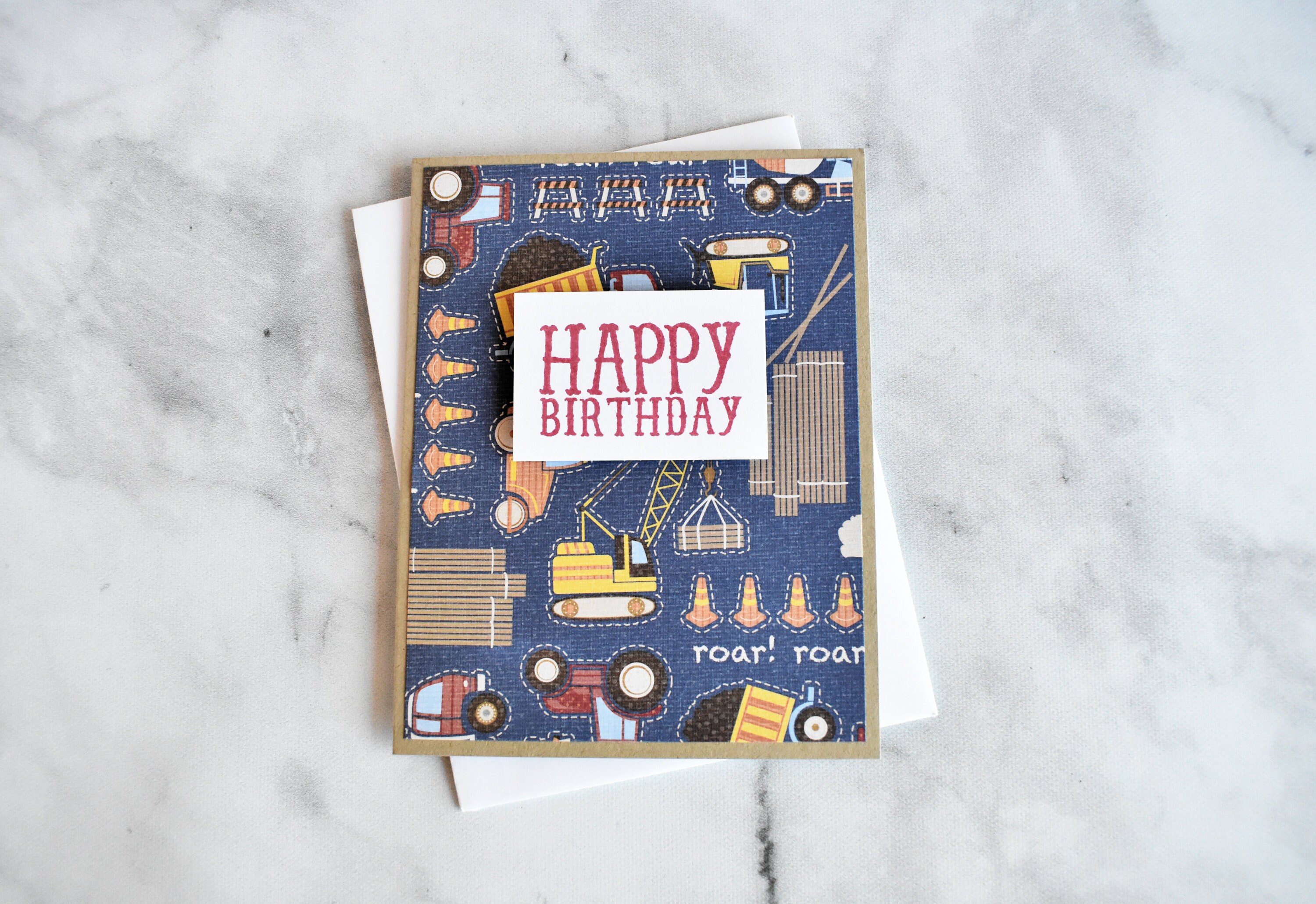 Handcrafted Truck Birthday Card – Construction Theme for Boy With ...