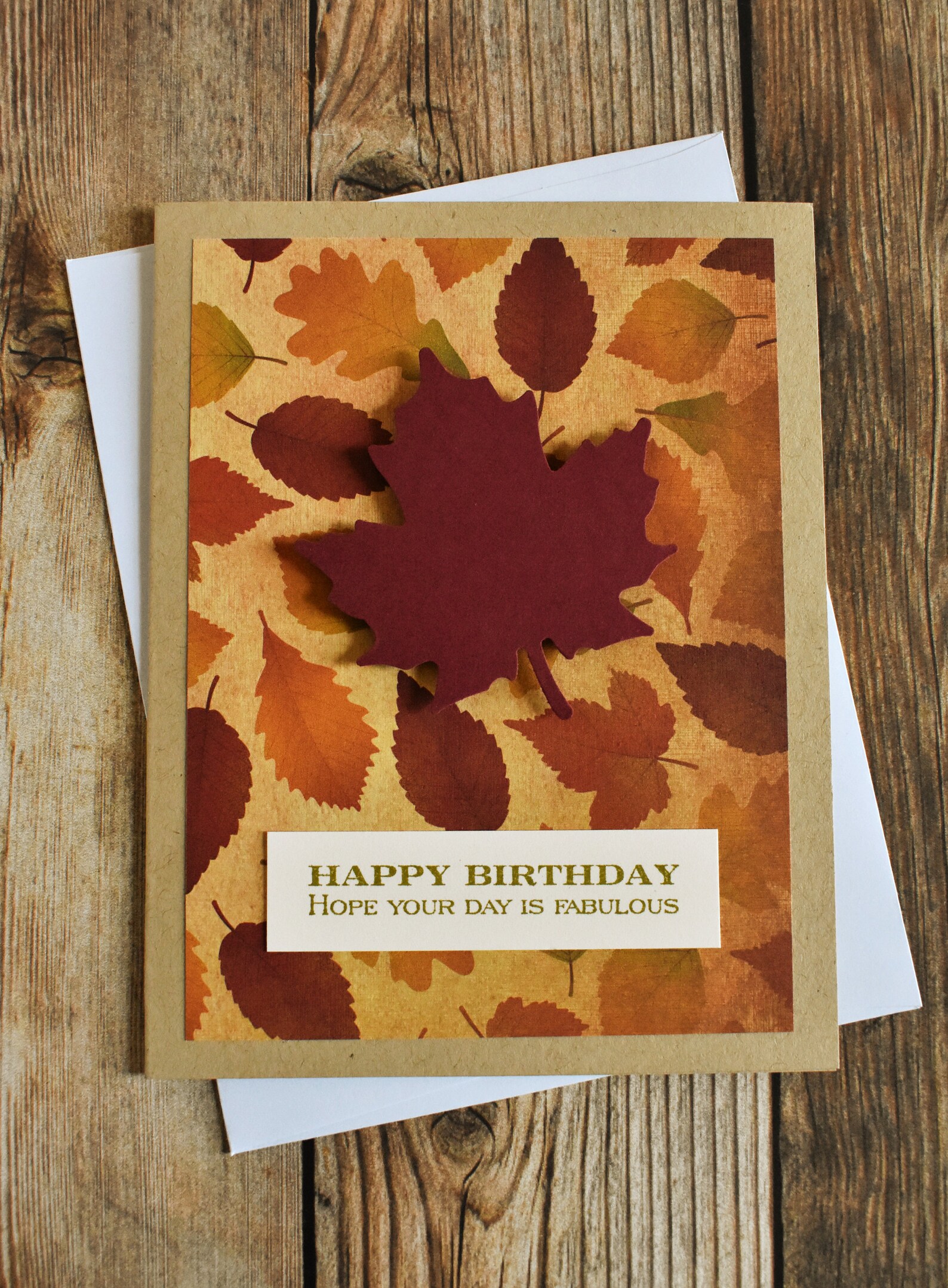 Fall Birthday Card Birthday Card for Mom Happy Birthday Card handmade ...
