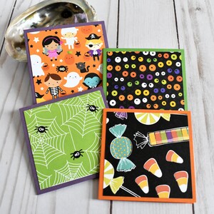 Mini Halloween Cards With Envelopes Set of 4 - Miniature Happy ...