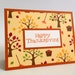 Happy Thanksgiving Card Autumn Greeting Card Fall Tree Leaves Card ...
