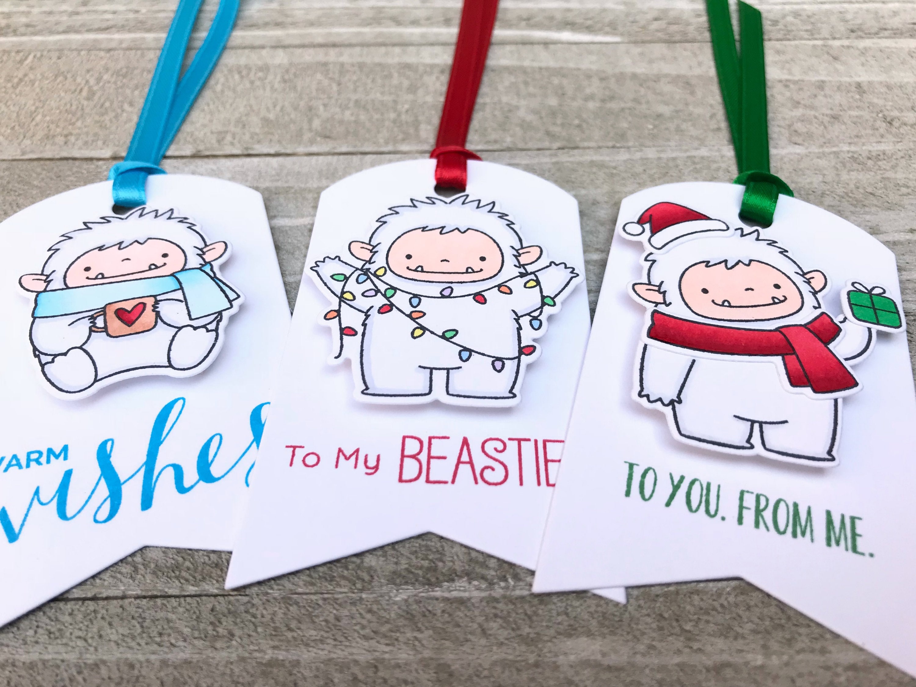 Handmade Christmas Tags Cute 3D Present Tags Handmade - Etsy