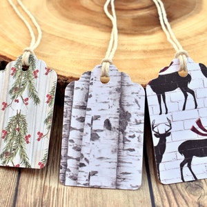 Rustic Christmas Gift Tags - Handmade Christmas Tag Set - Rustic ...