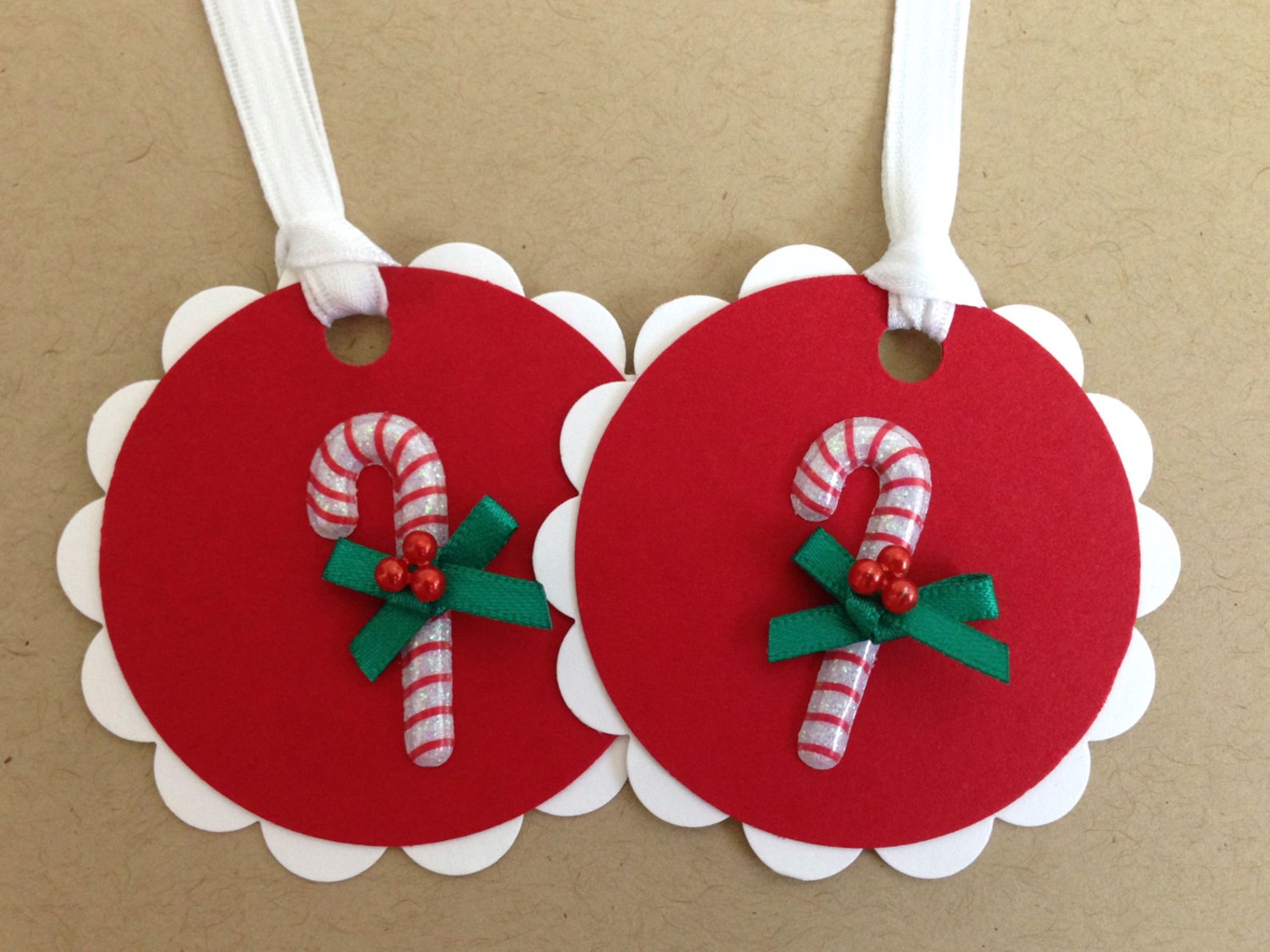Christmas Tags Candy Cane Holiday Tags Christmas Hang Tags - Etsy