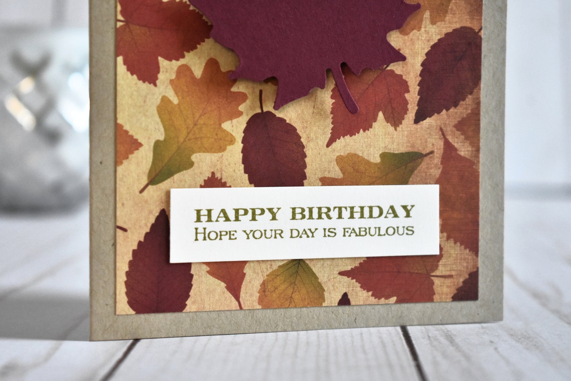Fall Birthday Card Birthday Card for Mom Happy Birthday - Etsy