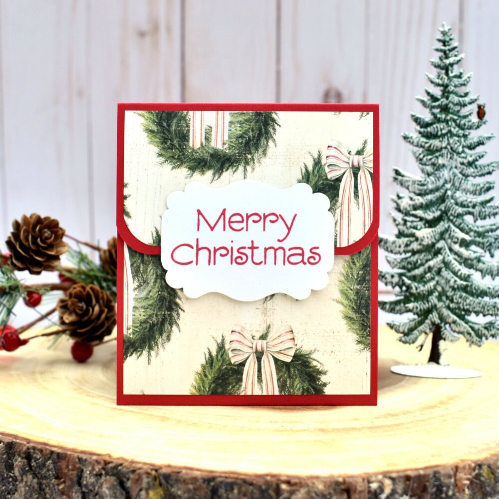 Merry Christmas Gift Card Holders Christmas Gift Card - Etsy