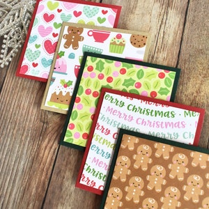 Mini Christmas Cards - Mini Holiday Cards - Tiny Gingerbread Christmas ...