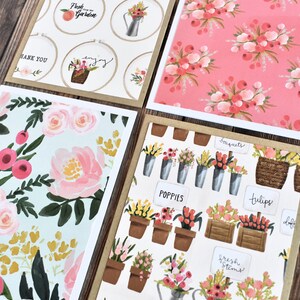 Handmade Market Garden Stationary Set - Blank Floral Note Cards ...