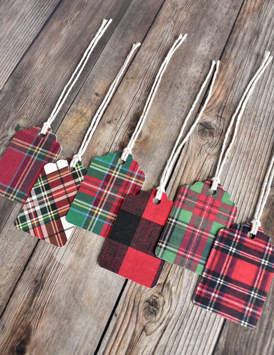 Buffalo Plaid Christmas Gift Tags Buffalo Check Christmas - Etsy