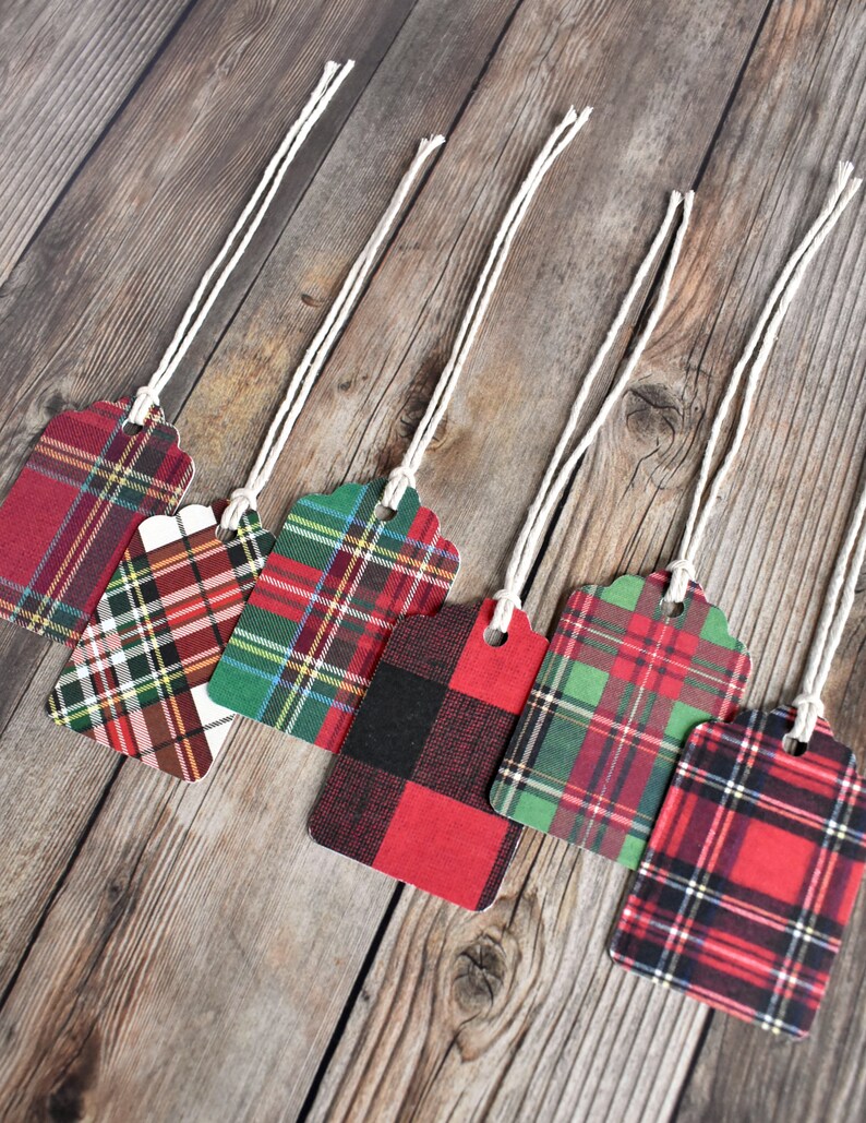 Buffalo Plaid Christmas Gift Tags Buffalo Check Christmas - Etsy