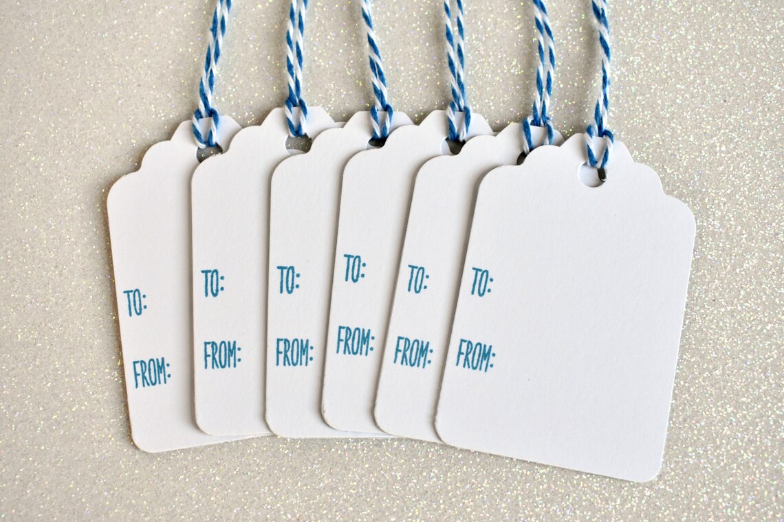 Blue & Purple Holographic Christmas Gift Tags Handmade - Etsy