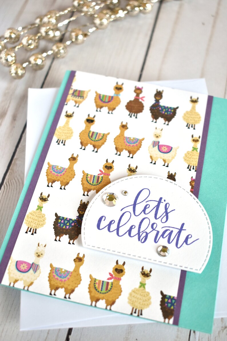 Llama Card Best Friend Birthday Card Handmade Celebration - Etsy