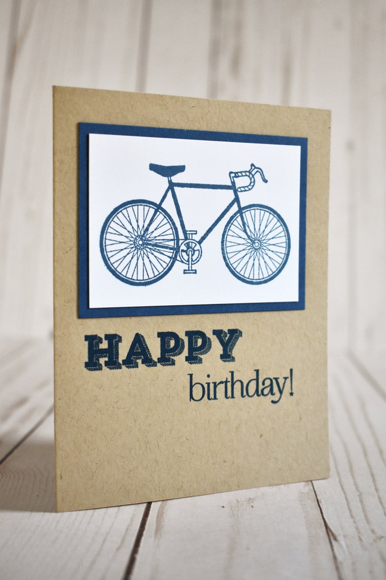 Bike Card Happy Birthday Card Bicycle Card Cards for Him - Etsy
