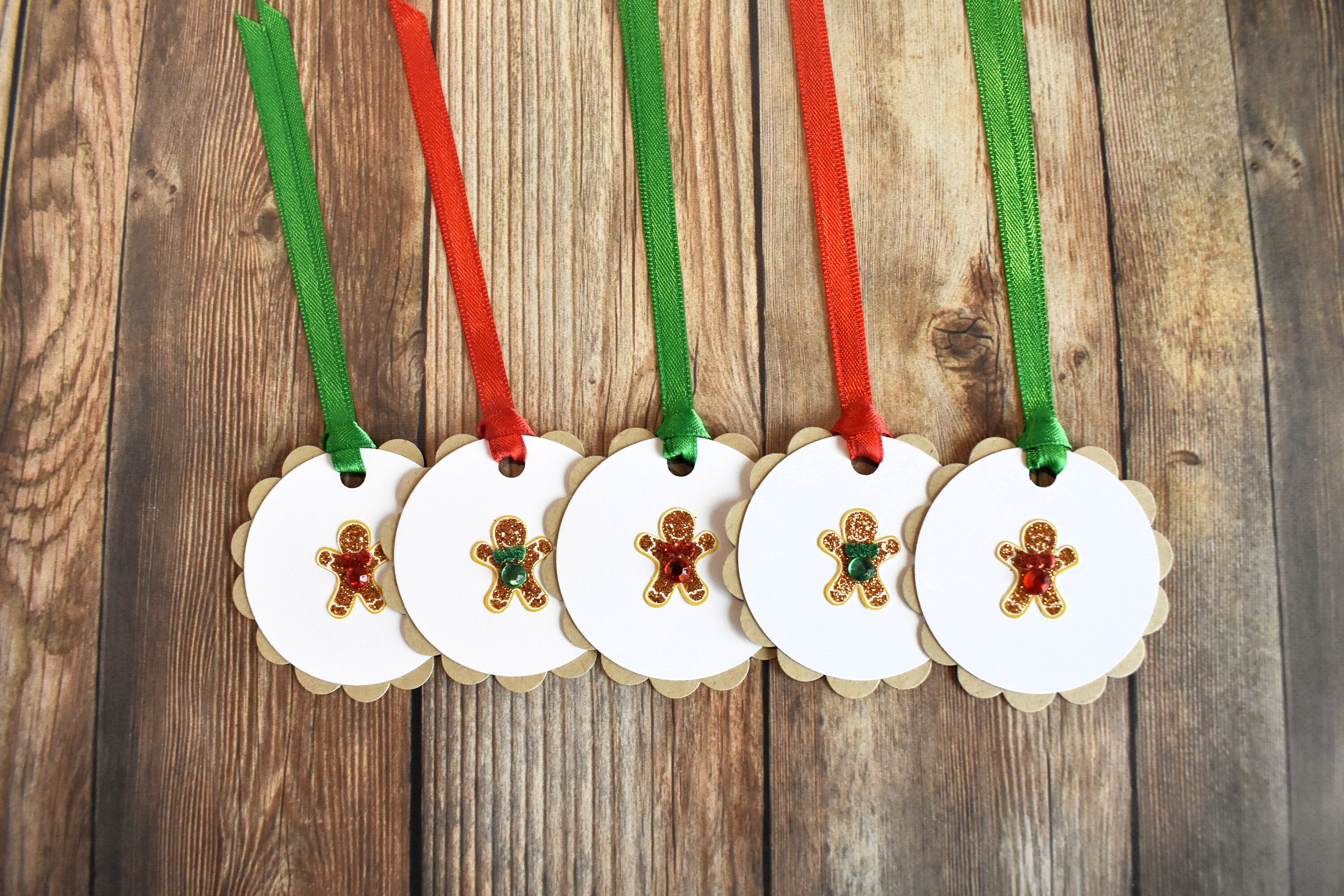 5 Gingerbread Man Christmas Gift Tags Kids Merry Christmas - Etsy