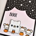 Cute Ghost Kids Halloween Card Boo Happy Halloween Card for Girl Trick ...