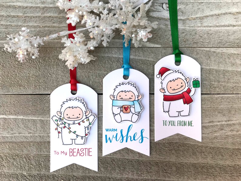 Handmade Christmas Tags - Cute 3D Present Tags - Handmade Holiday Tags ...