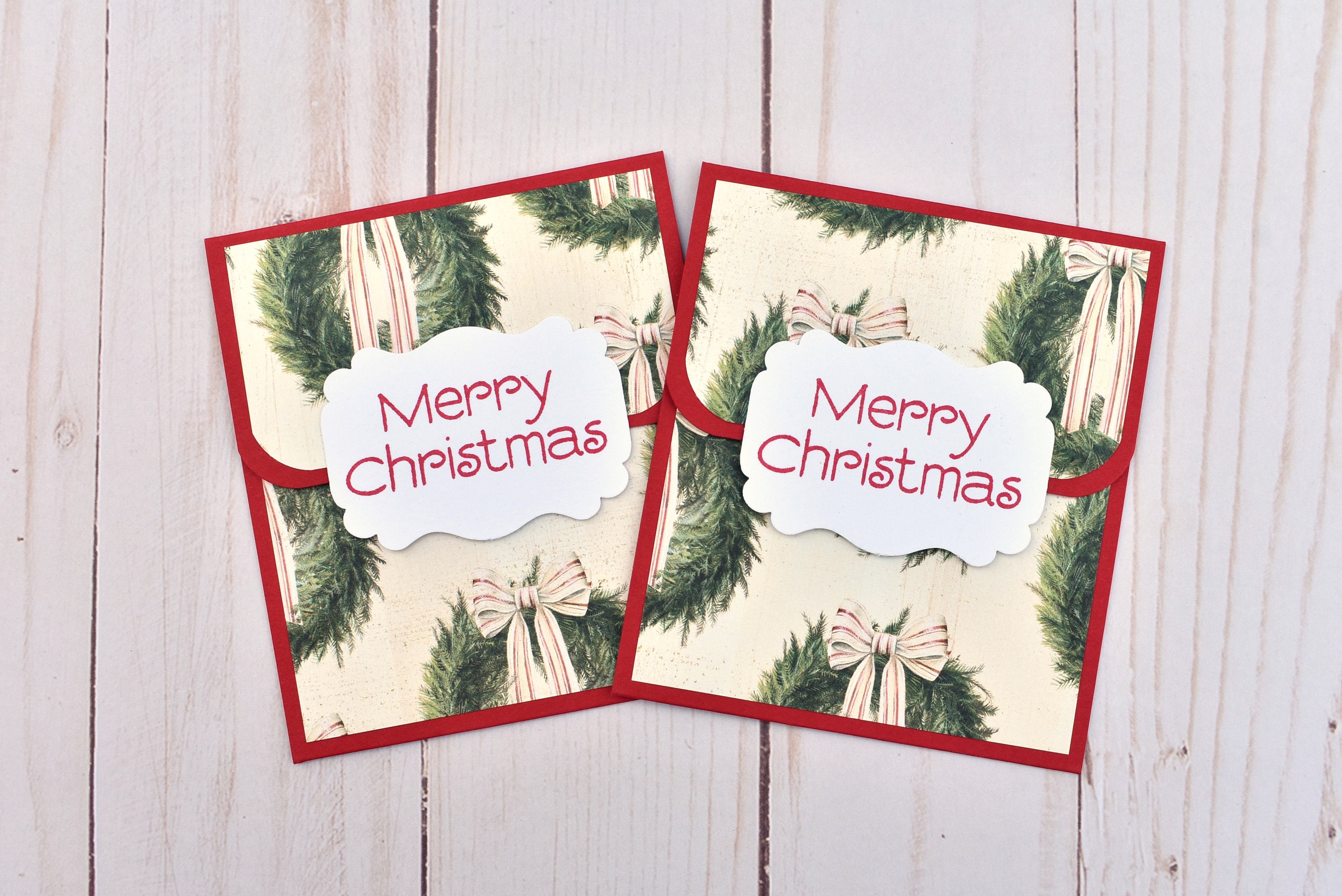 Merry Christmas Gift Card Holders Christmas Gift Card - Etsy