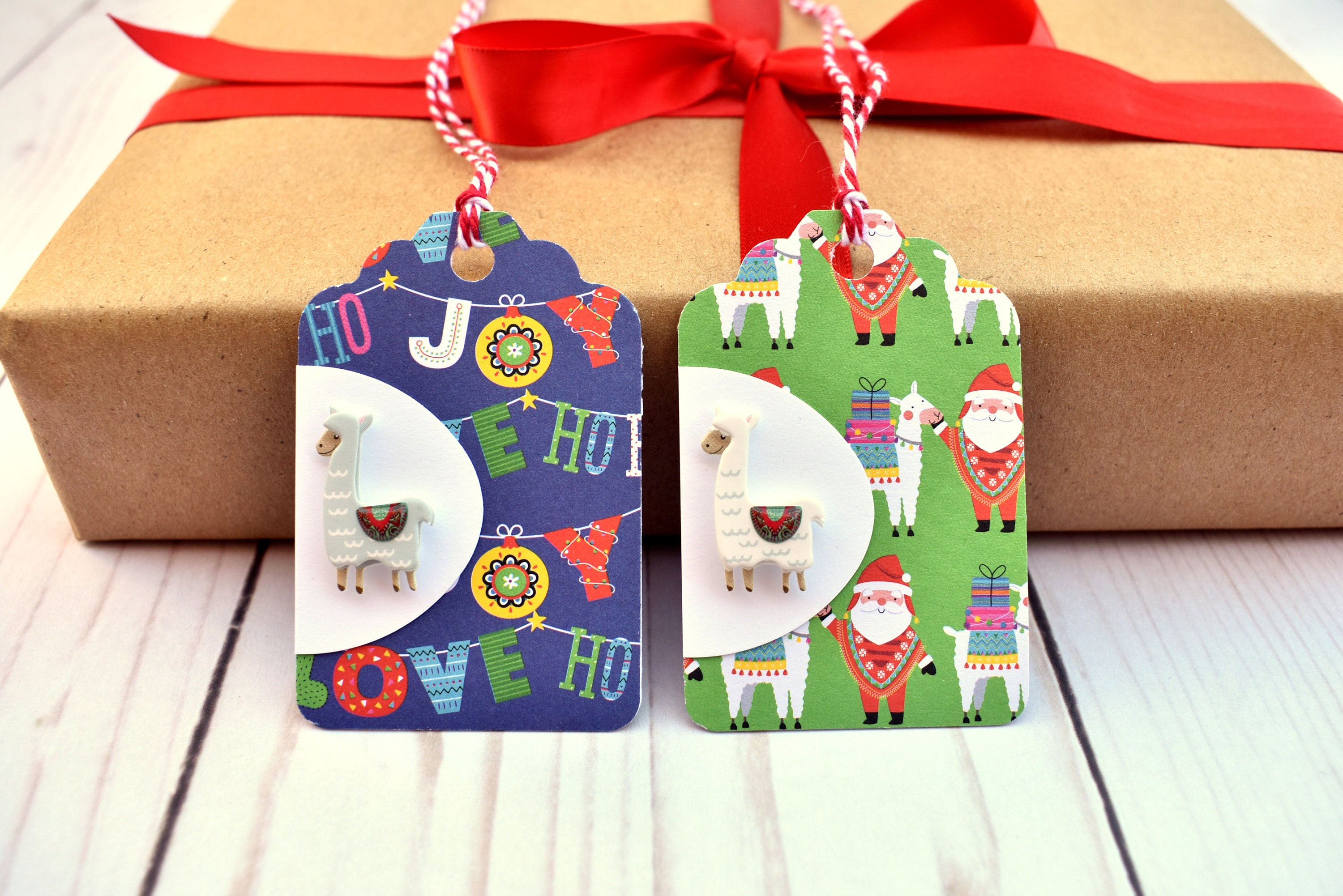 Modern Cactus Llama 3D Christmas Gift Tags Cute Handmade Christmas Tags ...