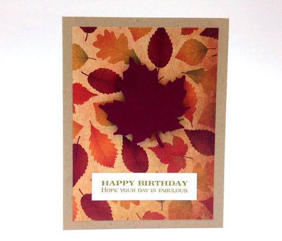 Fall Birthday Card Birthday Card for Mom Happy Birthday | Etsy
