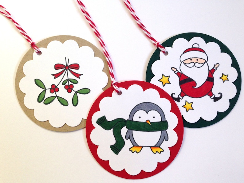 Christmas Tag Set Variety Christmas Gift Tags Holiday Gift | Etsy