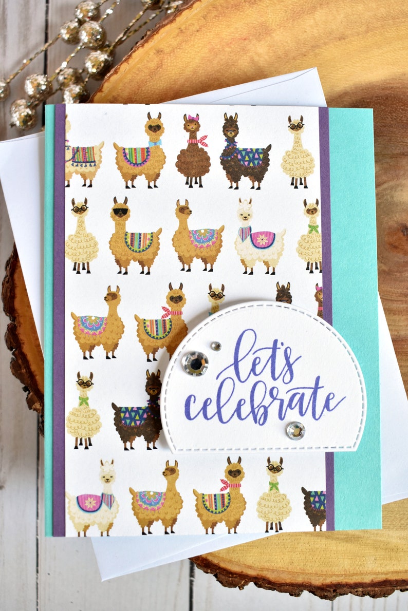 Llama Card Best Friend Birthday Card Handmade Celebration - Etsy