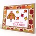 Turkey Card Happy Thanksgiving Card Fall Thank You Card - Etsy