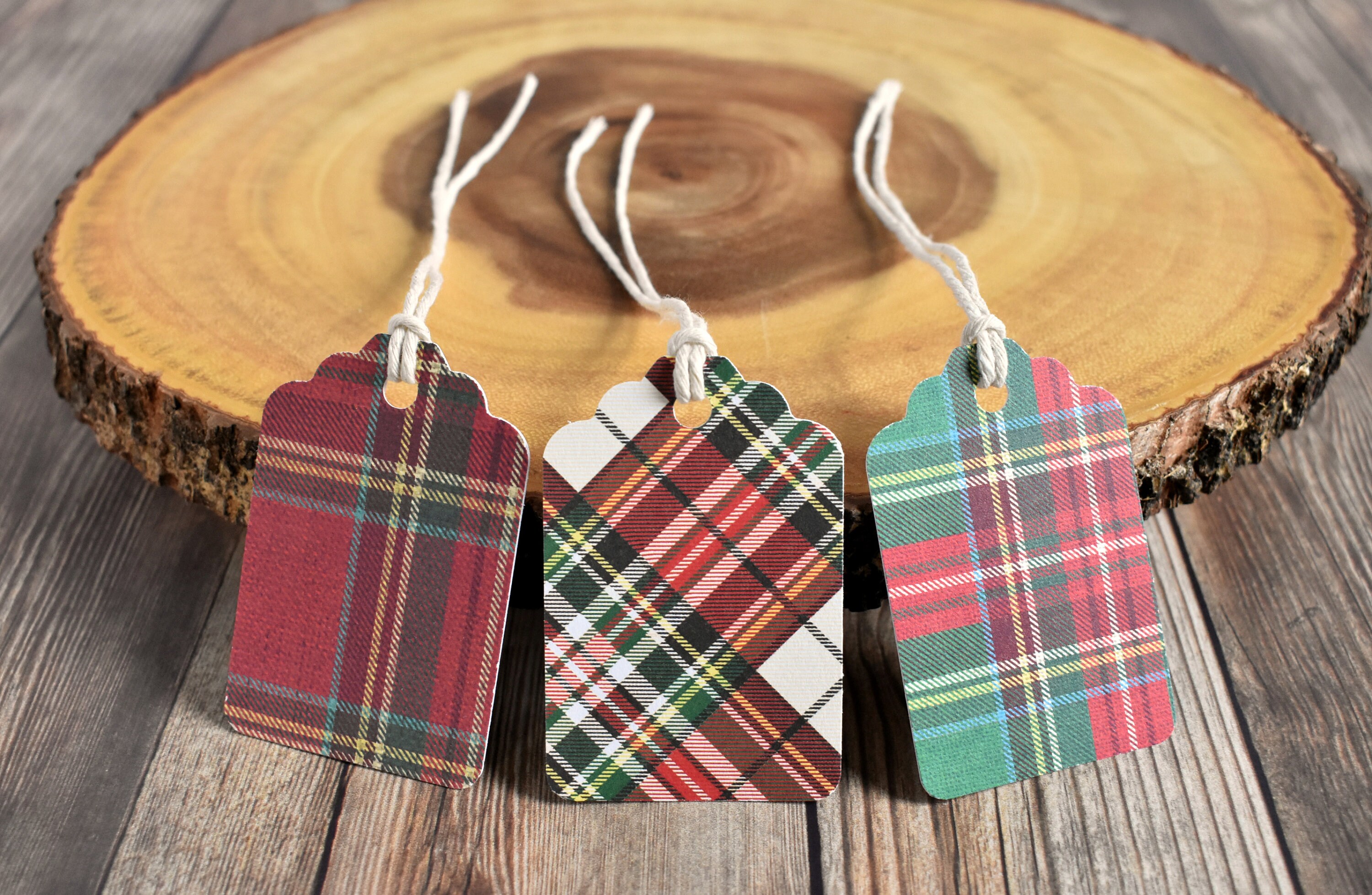 Buffalo Plaid Christmas Gift Tags Buffalo Check Christmas - Etsy