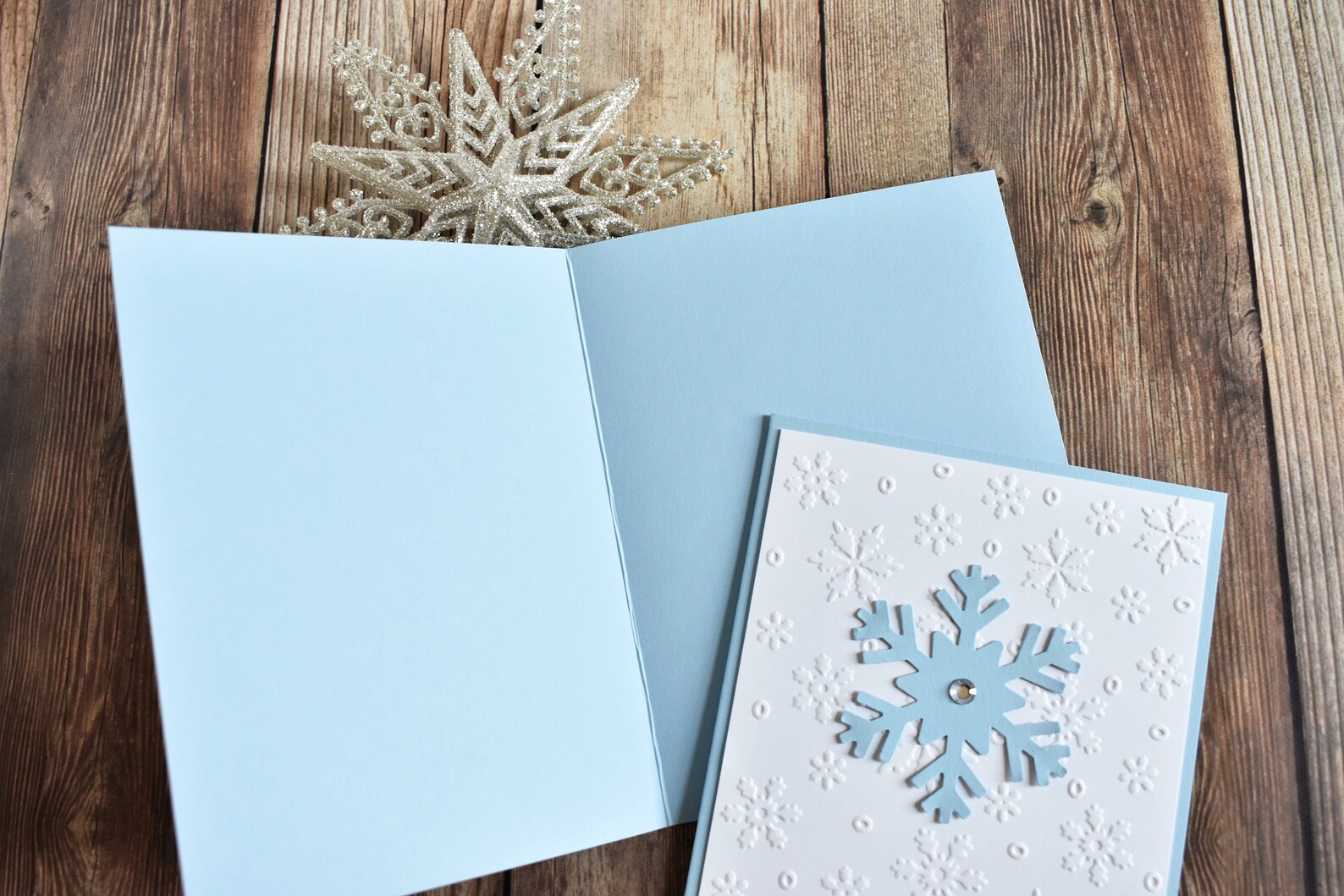 Snowflake Card Set Boxed Holiday Cards Embossed Christmas - Etsy